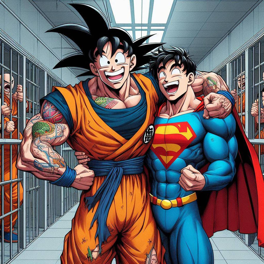 Goku And Superman By Muskarx On Deviantart