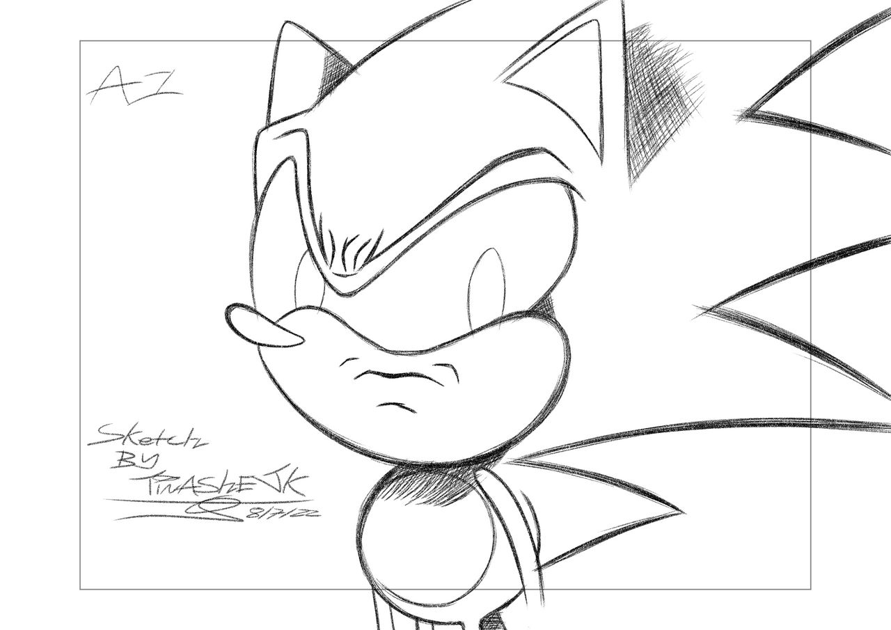 Sonic Sketch Art By Tinashejk On Deviantart