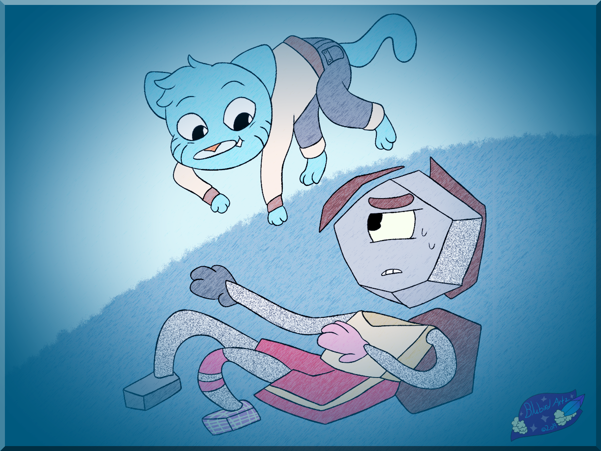 Gumball And Rob By Enderheartartz On Deviantart