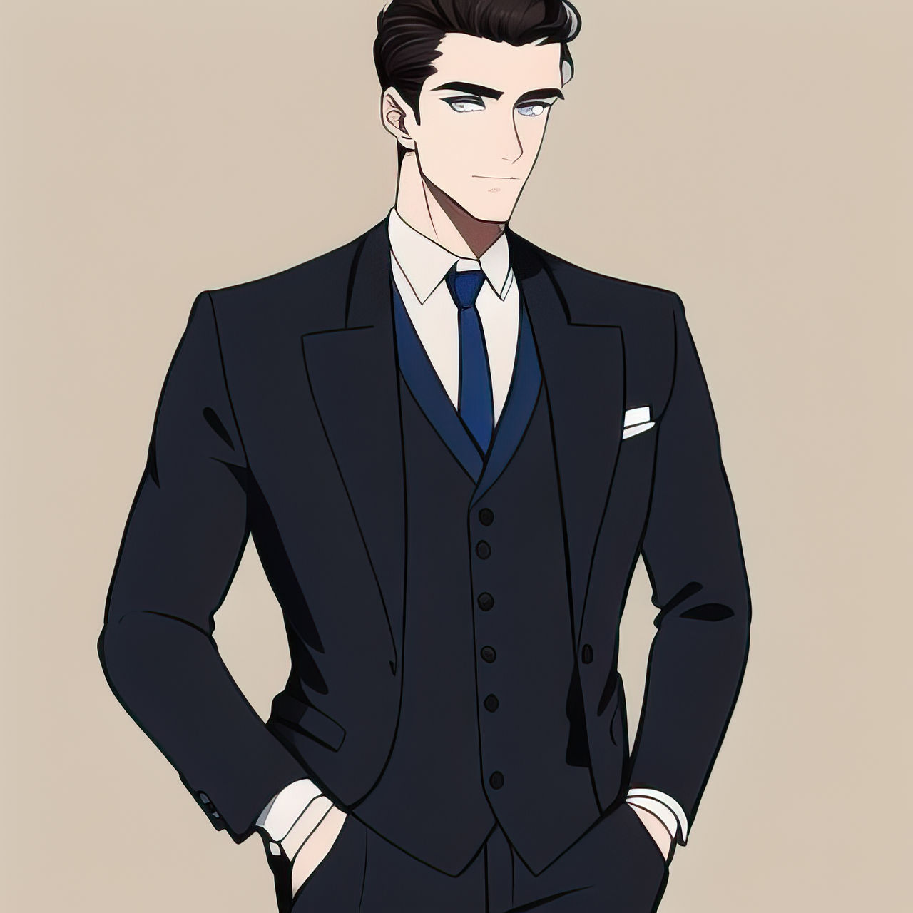 Anime Gentlemen In Suit By Intiart On Deviantart