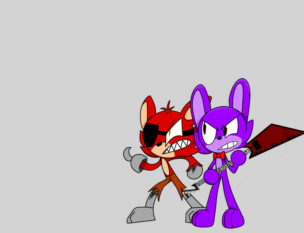 Faked Collab Of Bonnie And Foxy Fighting Someone By Pepperthe2008rabbit On Deviantart