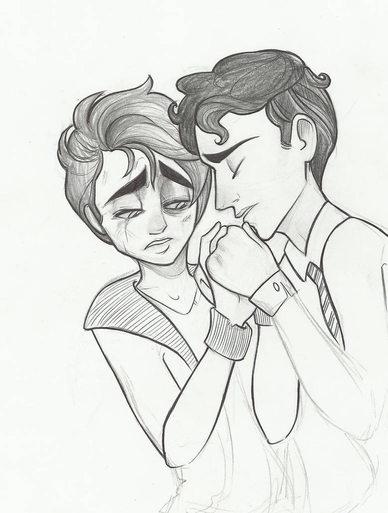 Klaine Sketch Only Safe Place By Muchacha10 On Deviantart