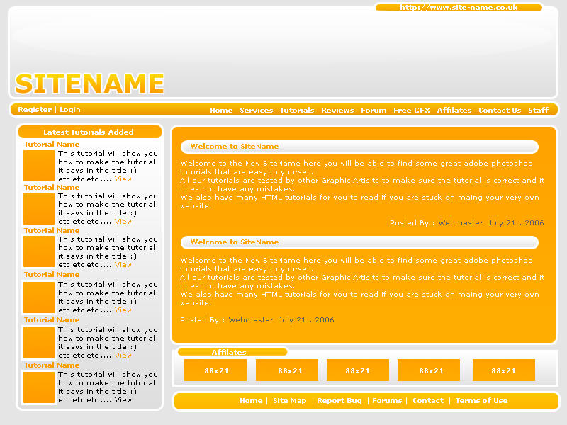 Tutorials Website Template by AaronSmith on DeviantArt