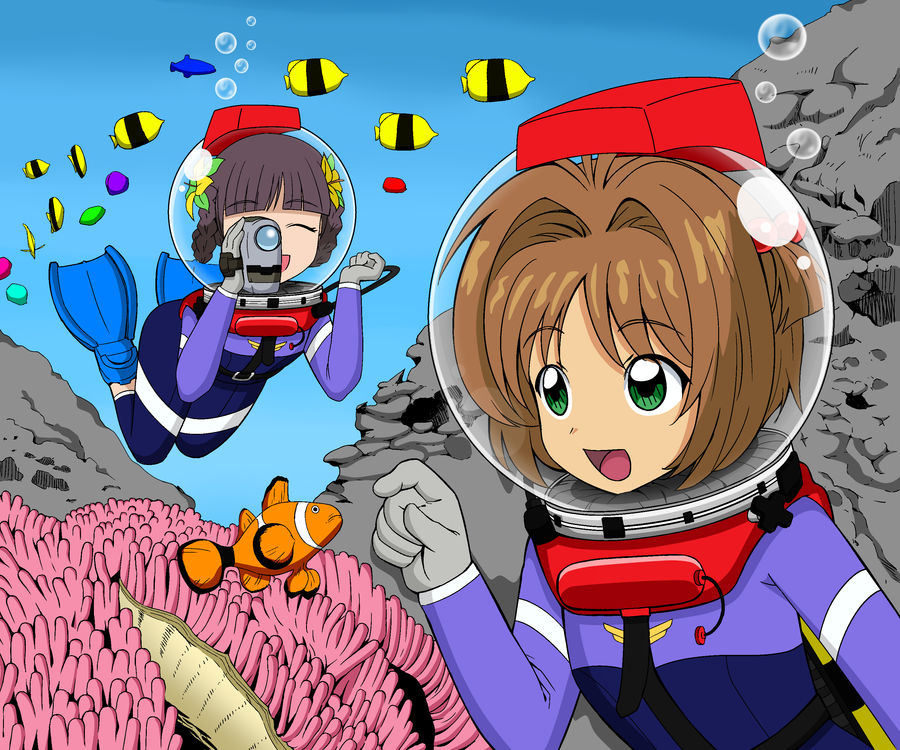Sakura And Tomoyo Lama Diving By The Sakura Samurai On Deviantart