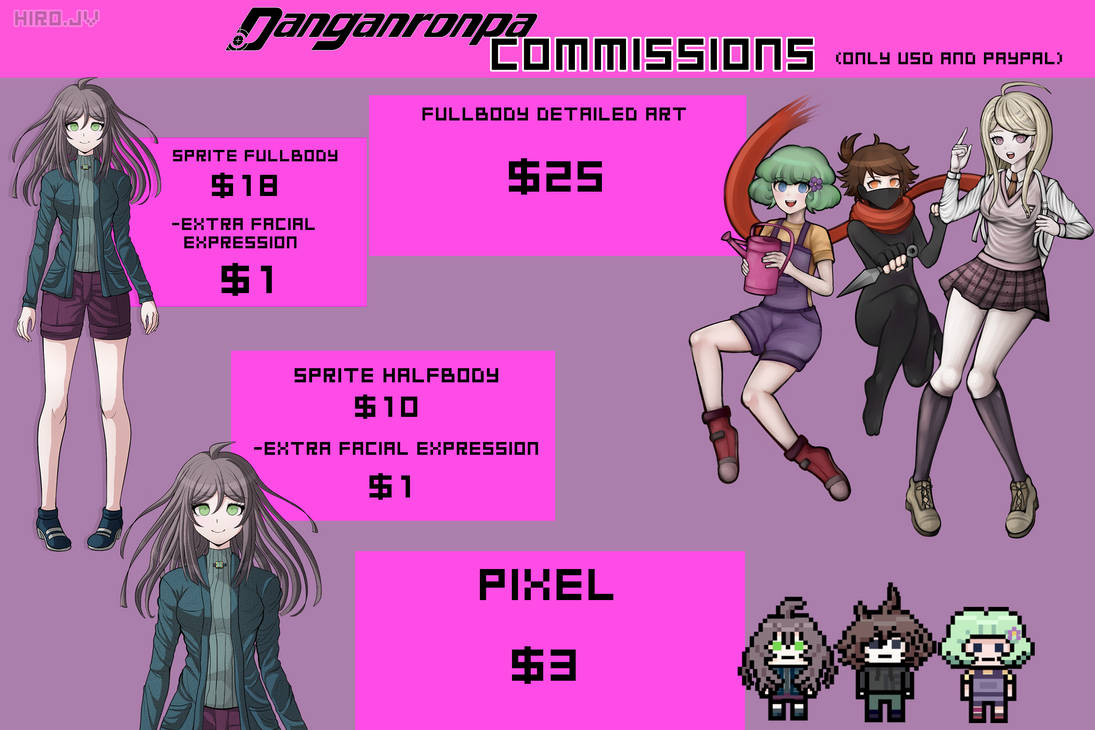 Danganronpa Commissions By Daffu T On Deviantart