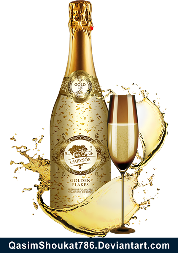 Free Gold Champagne Bottle And Glass Splash Png By Qasimshoukat786 On Deviantart