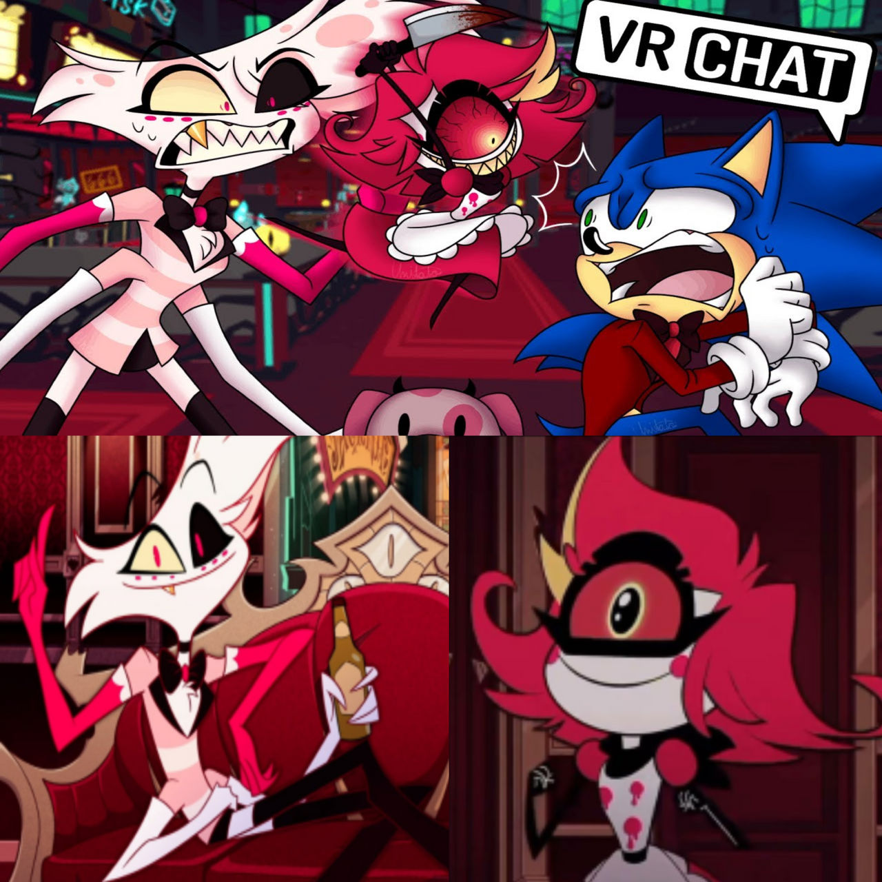 Angel Dust And Niffty In Speedy Blue Vrchat By Josephplus2001 On Deviantart