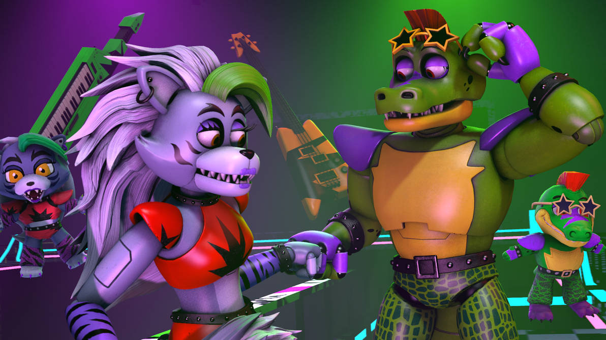 Montgomery Gator X Roxanne Wolf Monty X Roxy By Pamkunggsfm On Deviantart