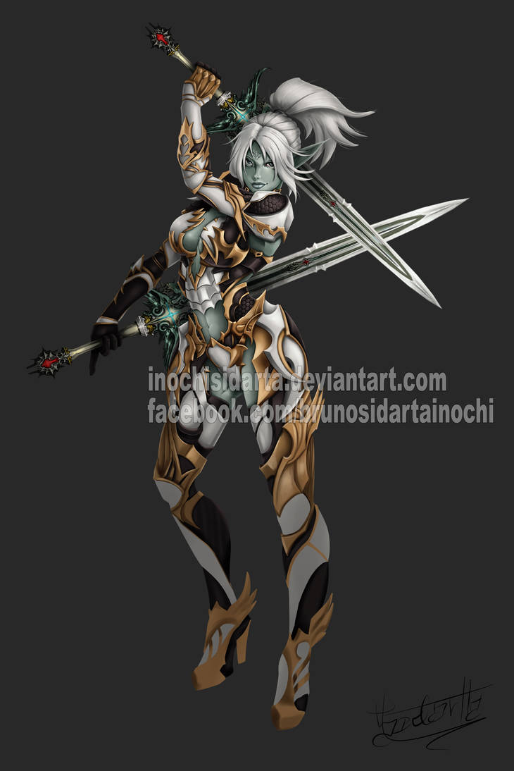 Lineage 2 Dark Elf Commission By Inochisidarta On Deviantart