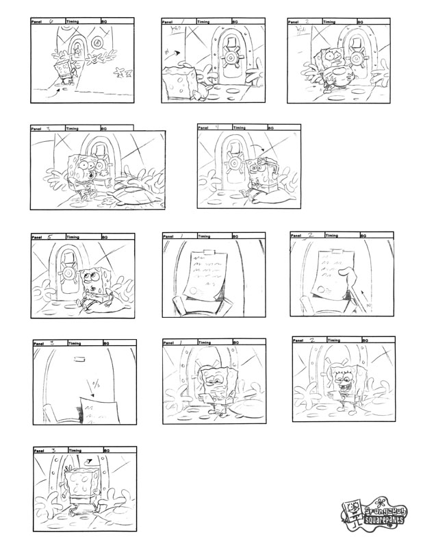 SpongeBob Storyboard Sample by Oddabeish on DeviantArt