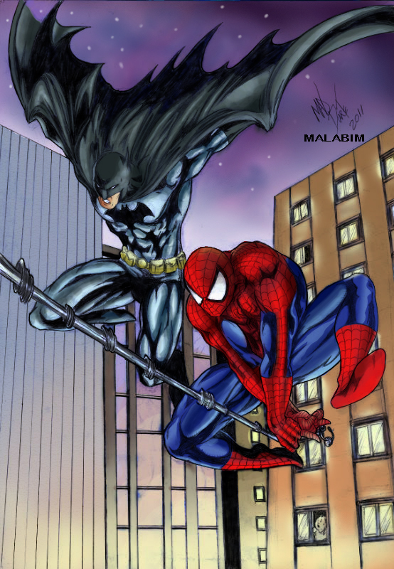 Batman And Spider Man By Malabim On DeviantArt batman-and-spider-man-by-malabim-on-deviantart