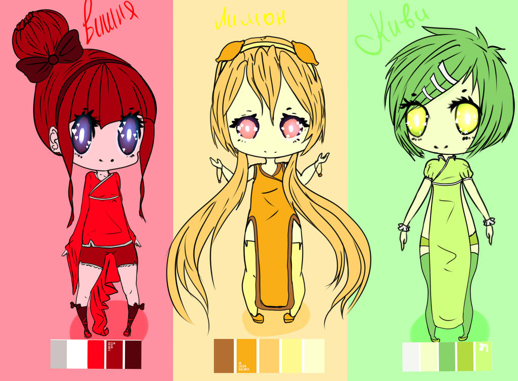 Fruit Chibi By Butterflyvk On Deviantart