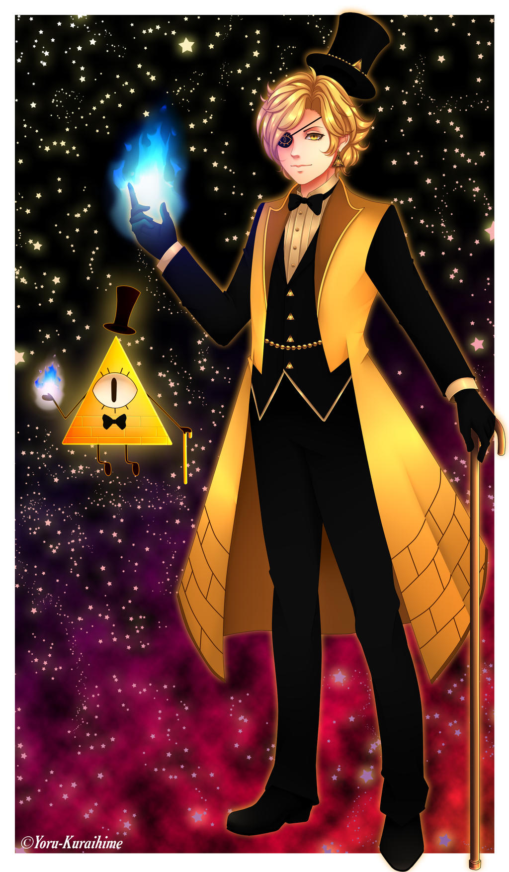 Bill Cipher Human By Yoru Kuraihime On Deviantart