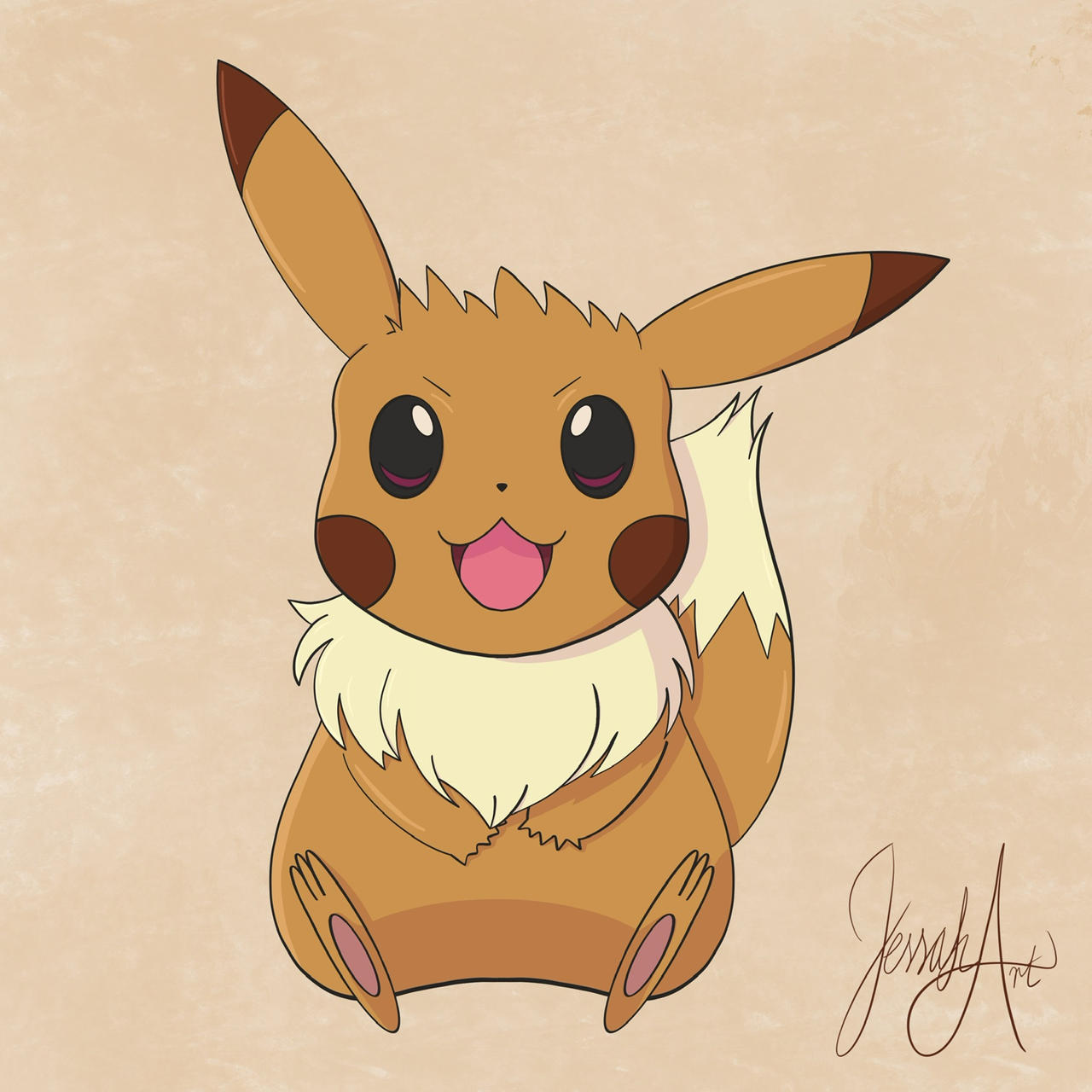 Pikachu X Eevee By Artbyjessah On Deviantart
