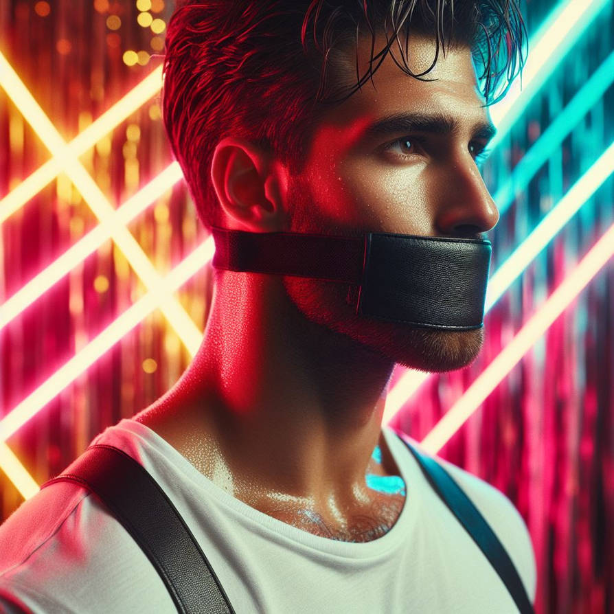 80s Leather Gagged Guy By Cybertied On Deviantart