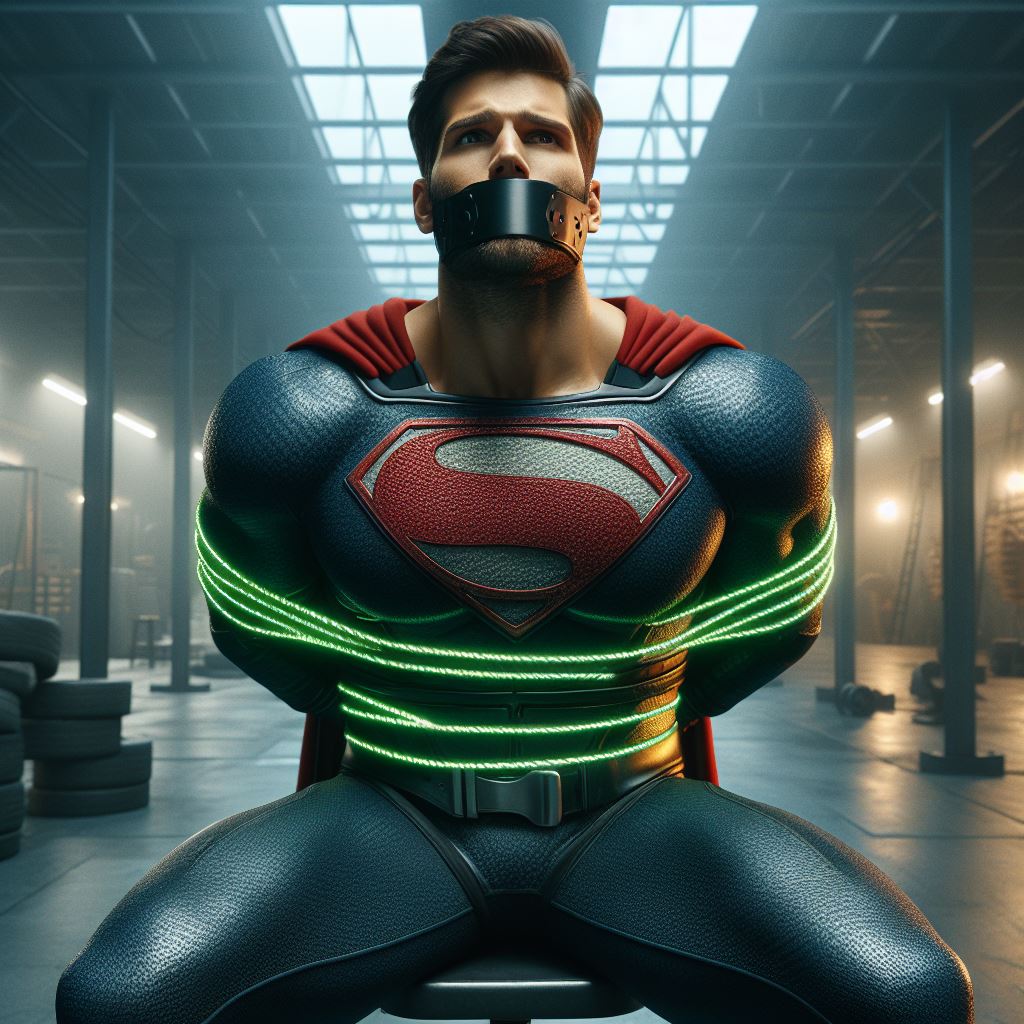 Superman Tied Up With Rope And Gagged By Cybertied On Deviantart