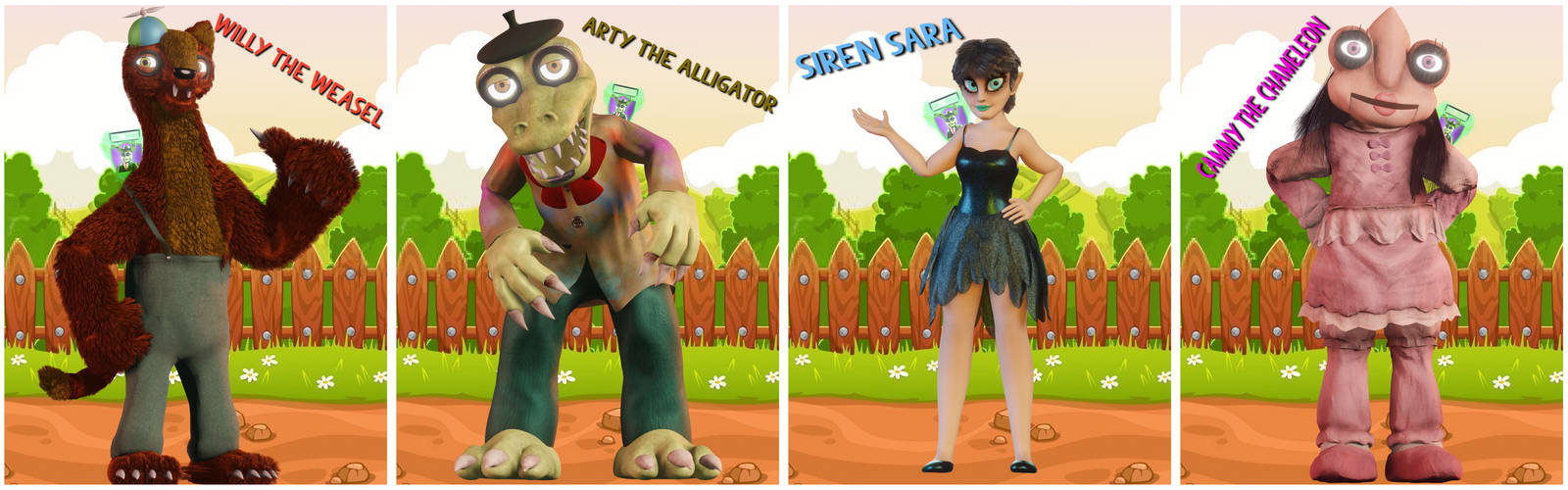 Willy's Wonderland Characters Posters V2 1/2 by MauricioToro2006 on ... Willy's Wonderland Characters Posters V2 1/2 by MauricioToro2006 on ...