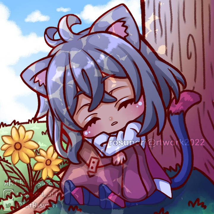 Chibi Neko Sleeping By Rosupori012 On Deviantart