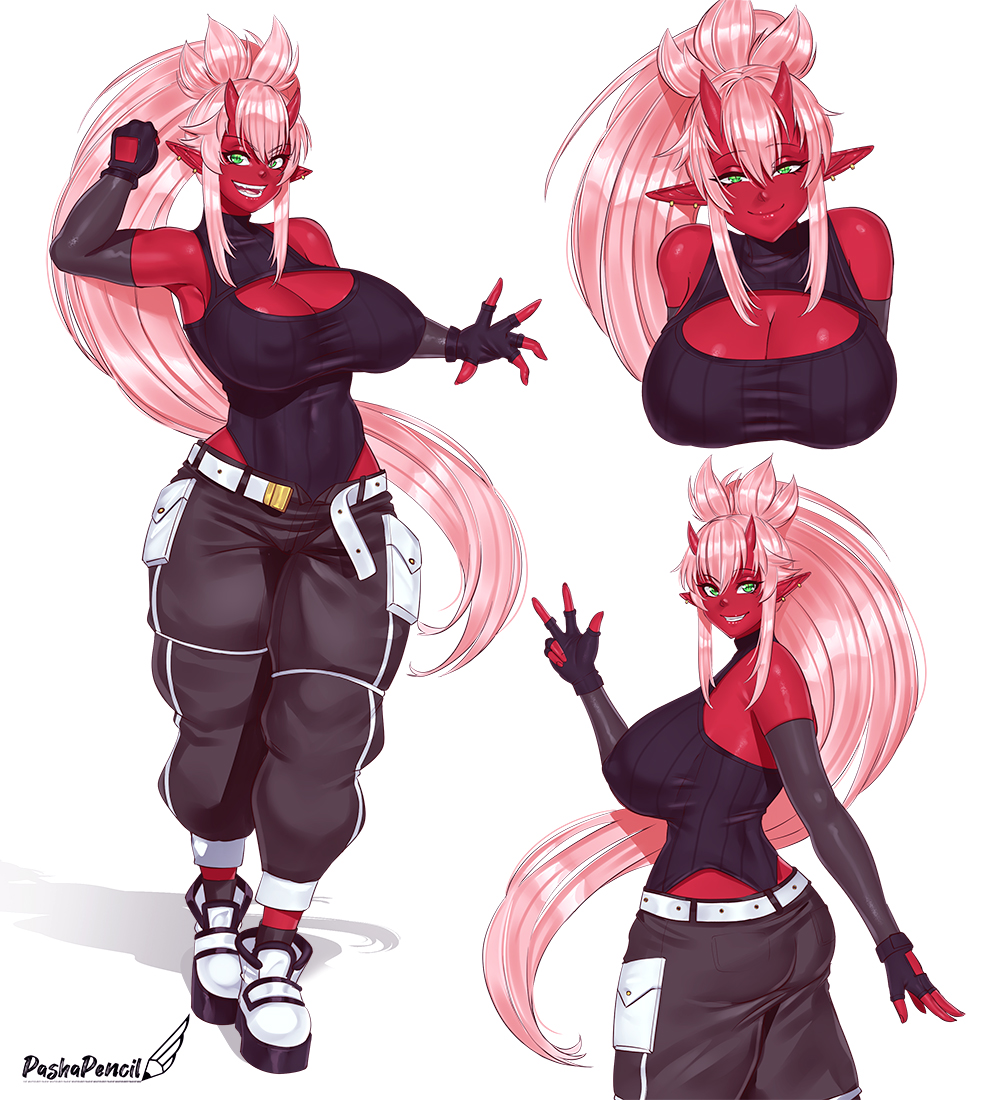Oni Girl Commission By Pashapencil On Deviantart