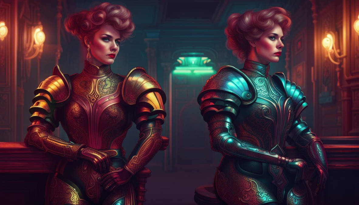 Armored Gibson Girls At The Blue Lagoon By Pallasgreyeyes On Deviantart