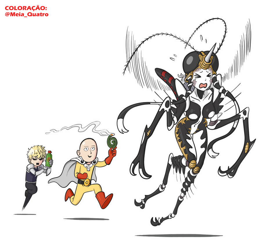 Mosquito Girl Running Away From Saitama By Omeiaquatro On Deviantart