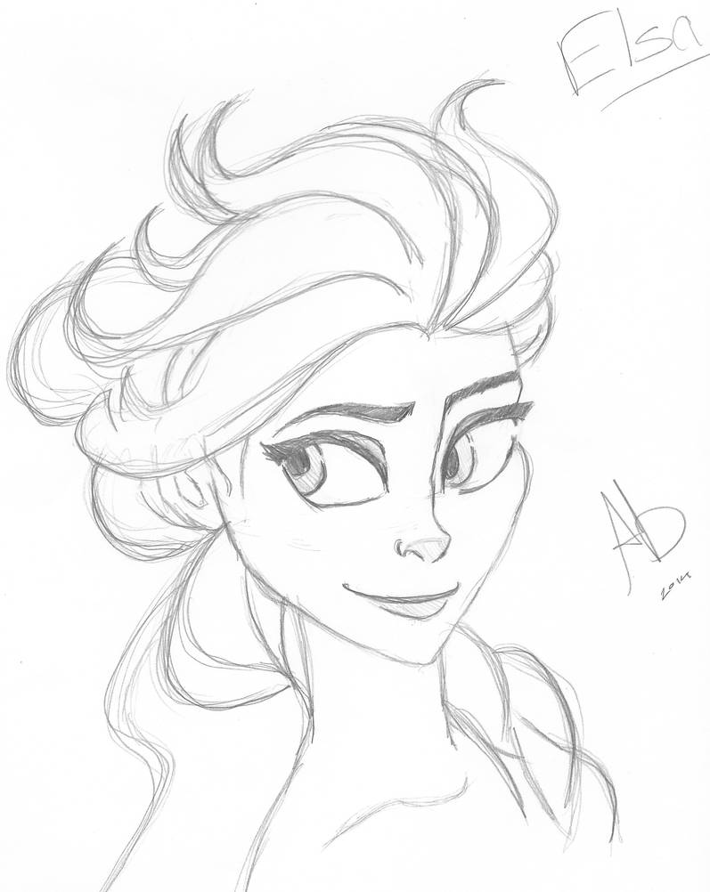 Elsa Sketch By Badc4t On Deviantart