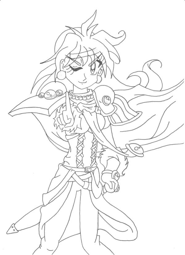 Lina Inverse Line Art by Bleza on DeviantArt