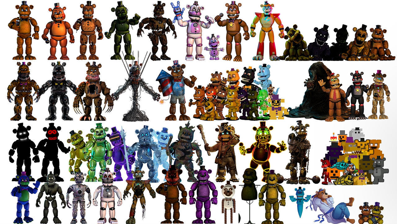 Evolution of Freddy Fazbear and his counterparts by CoolTeen15 on ... Evolution of Freddy Fazbear and his counterparts by CoolTeen15 on ...