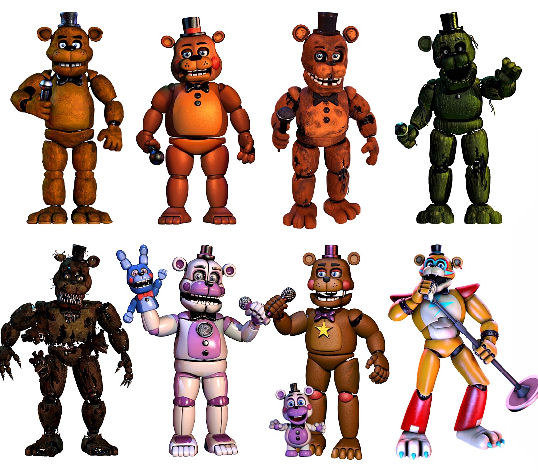 Evolution of Freddy Fazbear (Added Helpy) by CoolTeen15 on DeviantArt Evolution of Freddy Fazbear (Added Helpy) by CoolTeen15 on DeviantArt