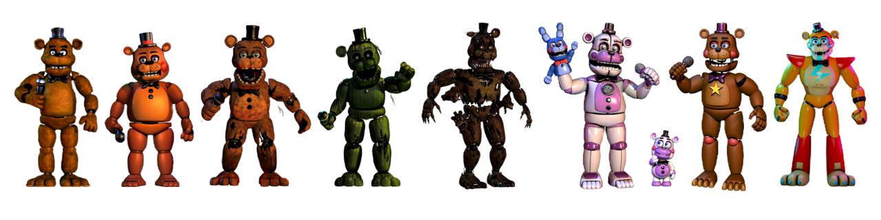 Evolution of Freddy Fazbear by CoolTeen15 on DeviantArt Evolution of Freddy Fazbear by CoolTeen15 on DeviantArt
