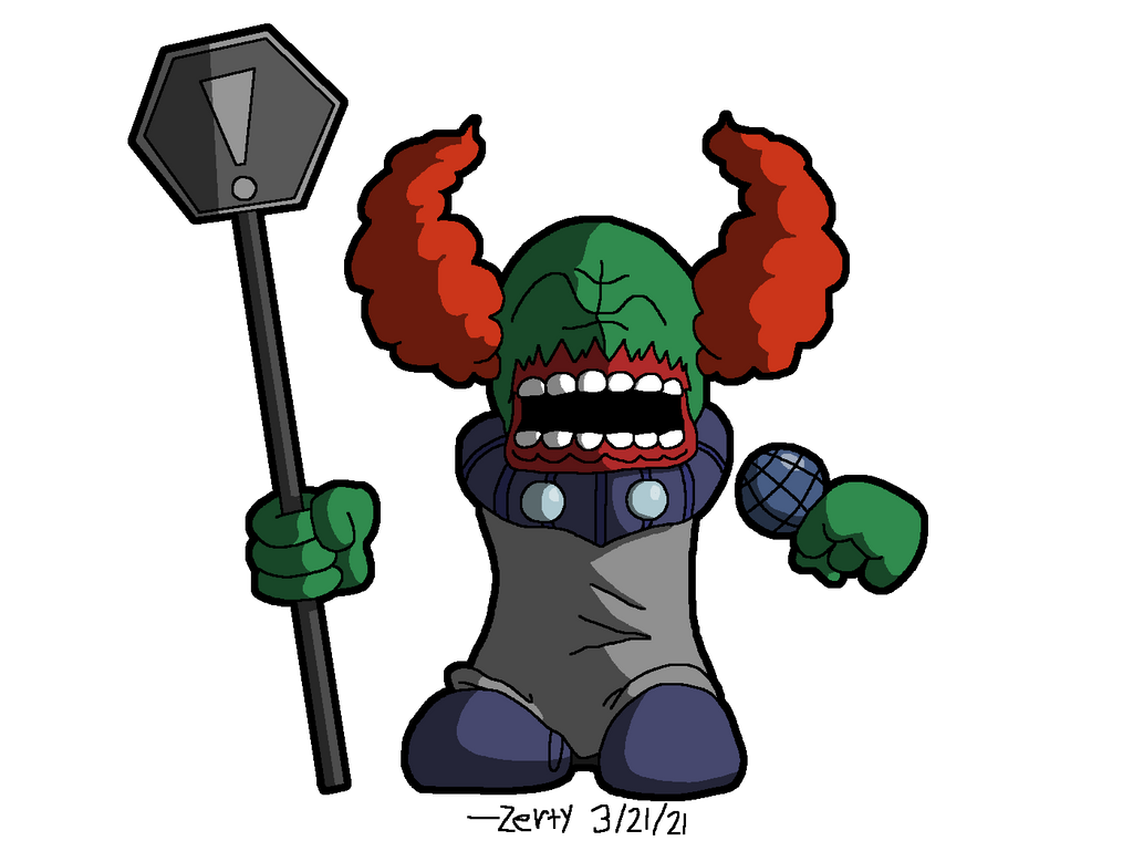 Friday Night Funkin Mod Tricky The Clown By Zertyarttv On Deviantart
