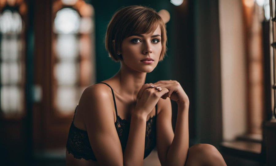 Short Hair Lingerie 3 By Kiviphoto On Deviantart