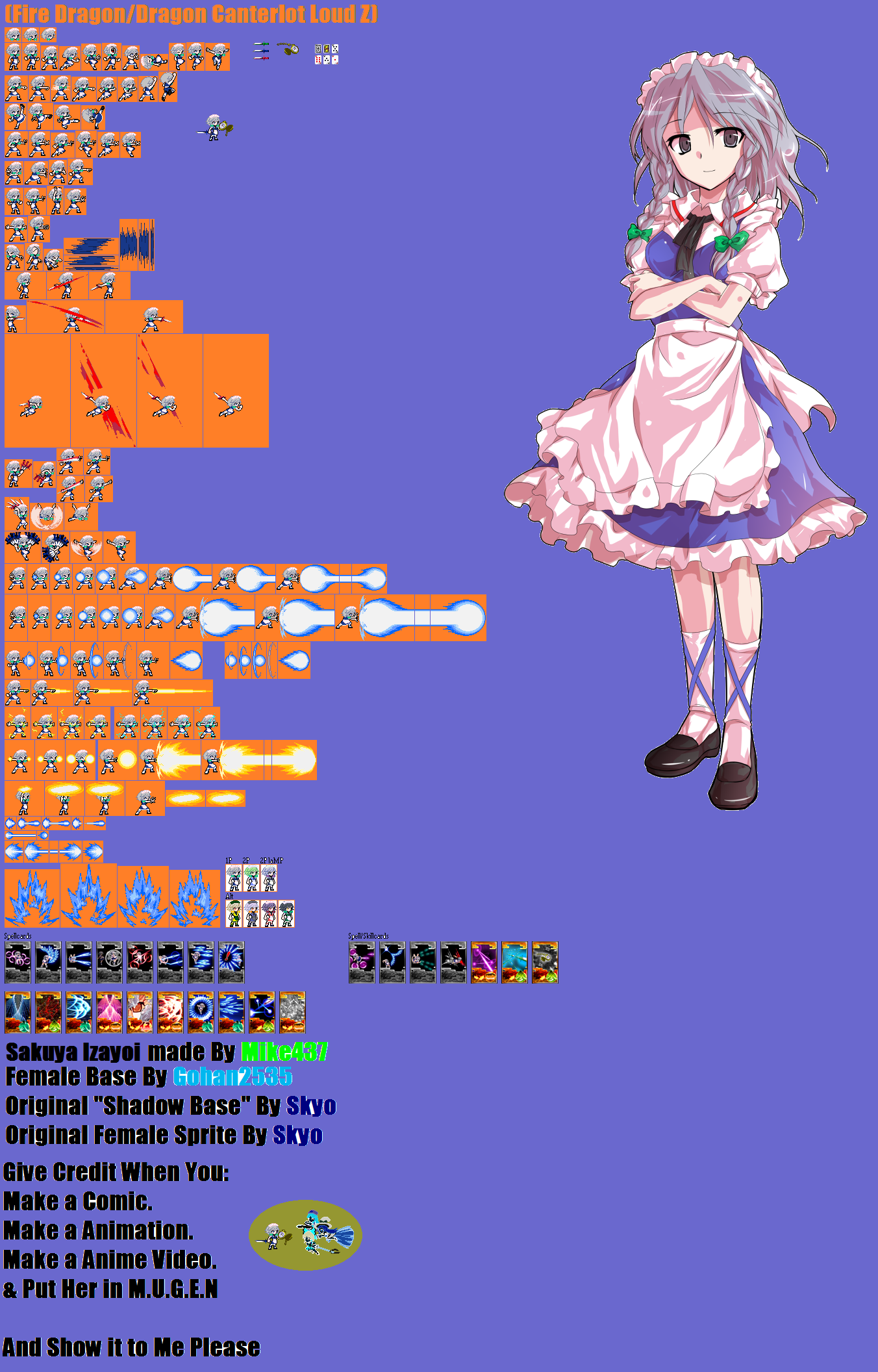 Dcl Z Sakuya Izayoi Sprite By Mike437 On Deviantart