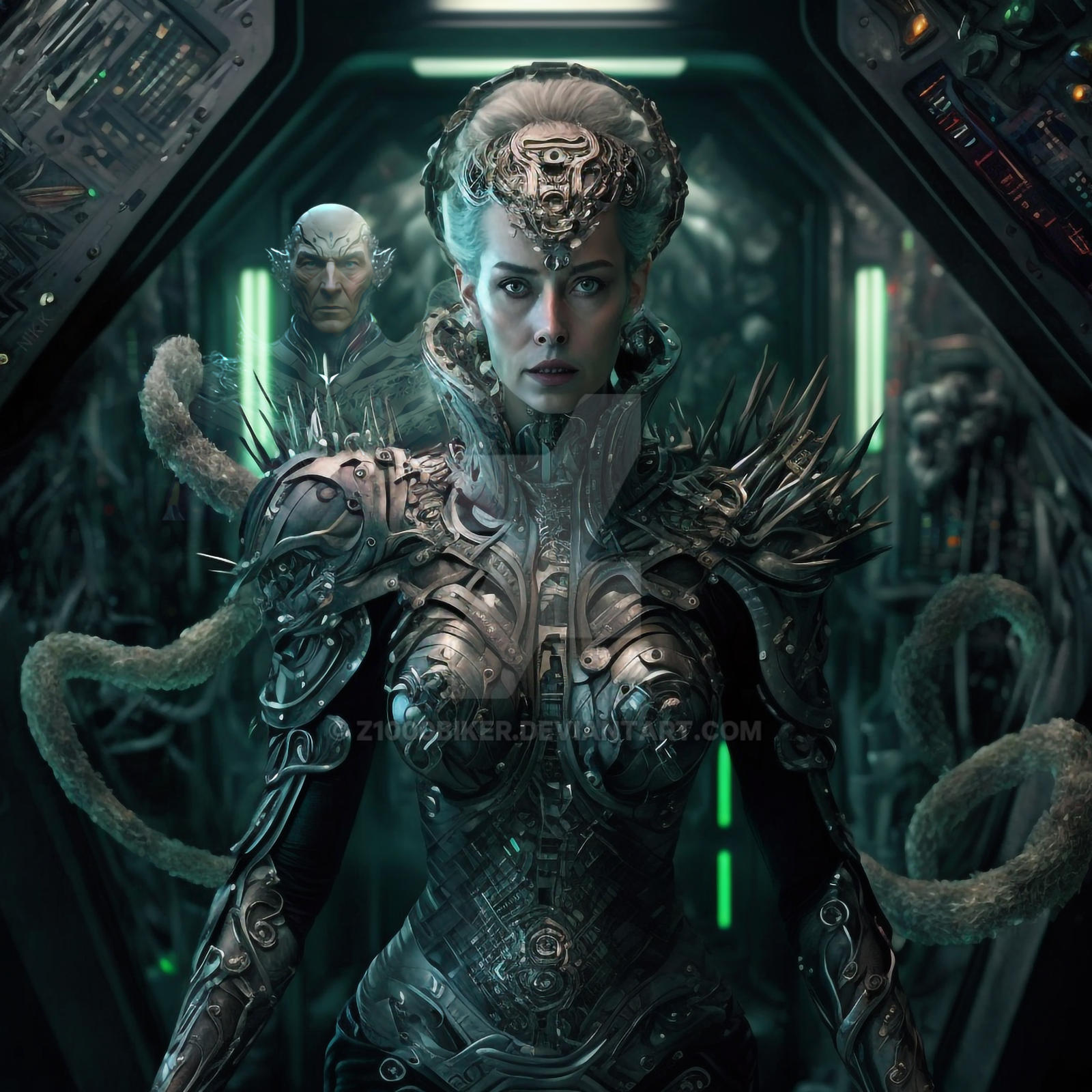 Borg Queen With Locutus In Transient State By Z1000biker On Deviantart