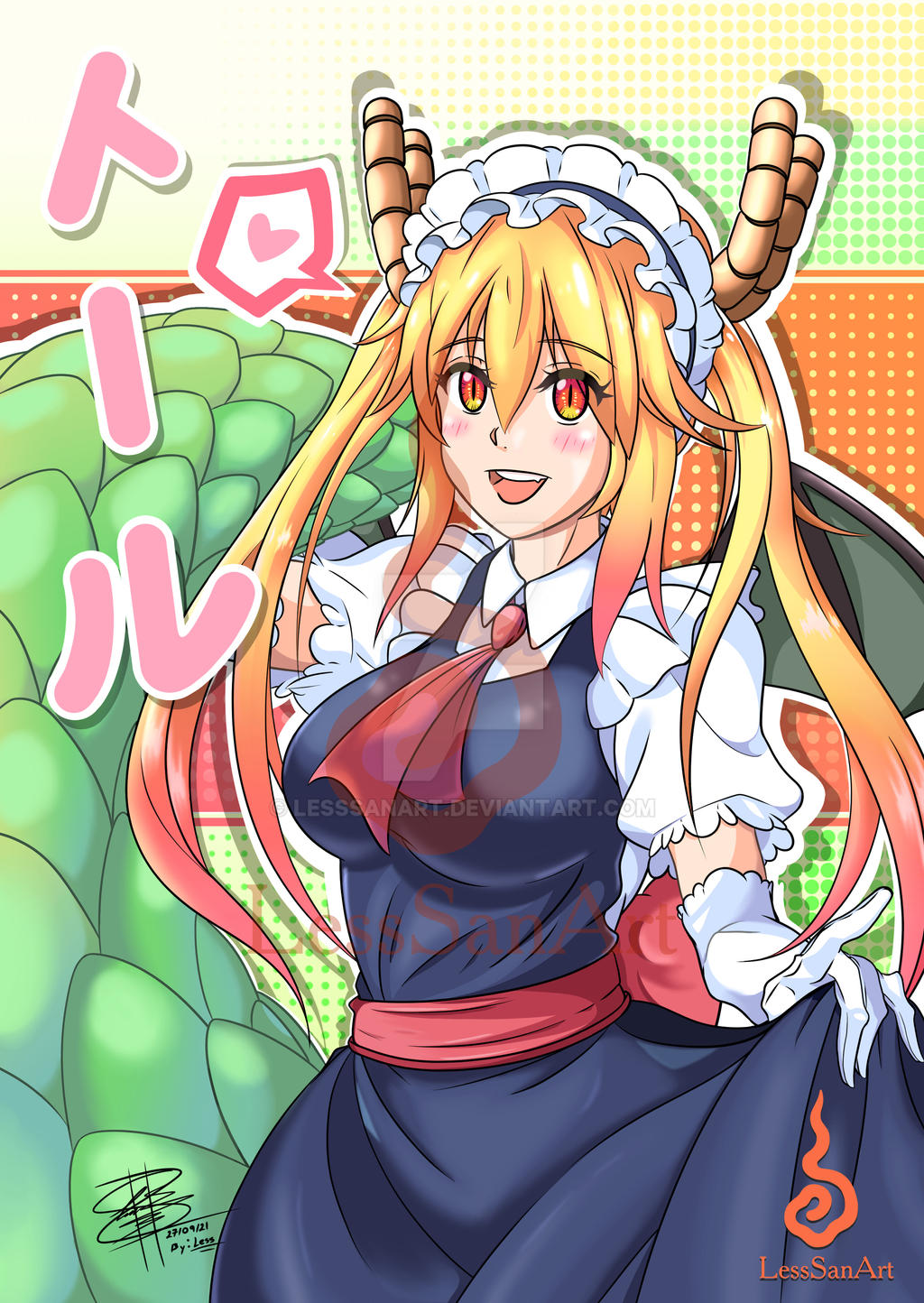 Kobayashi San Chi No Maid Dragon Tohru Fan Art By Lesssanart On Deviantart