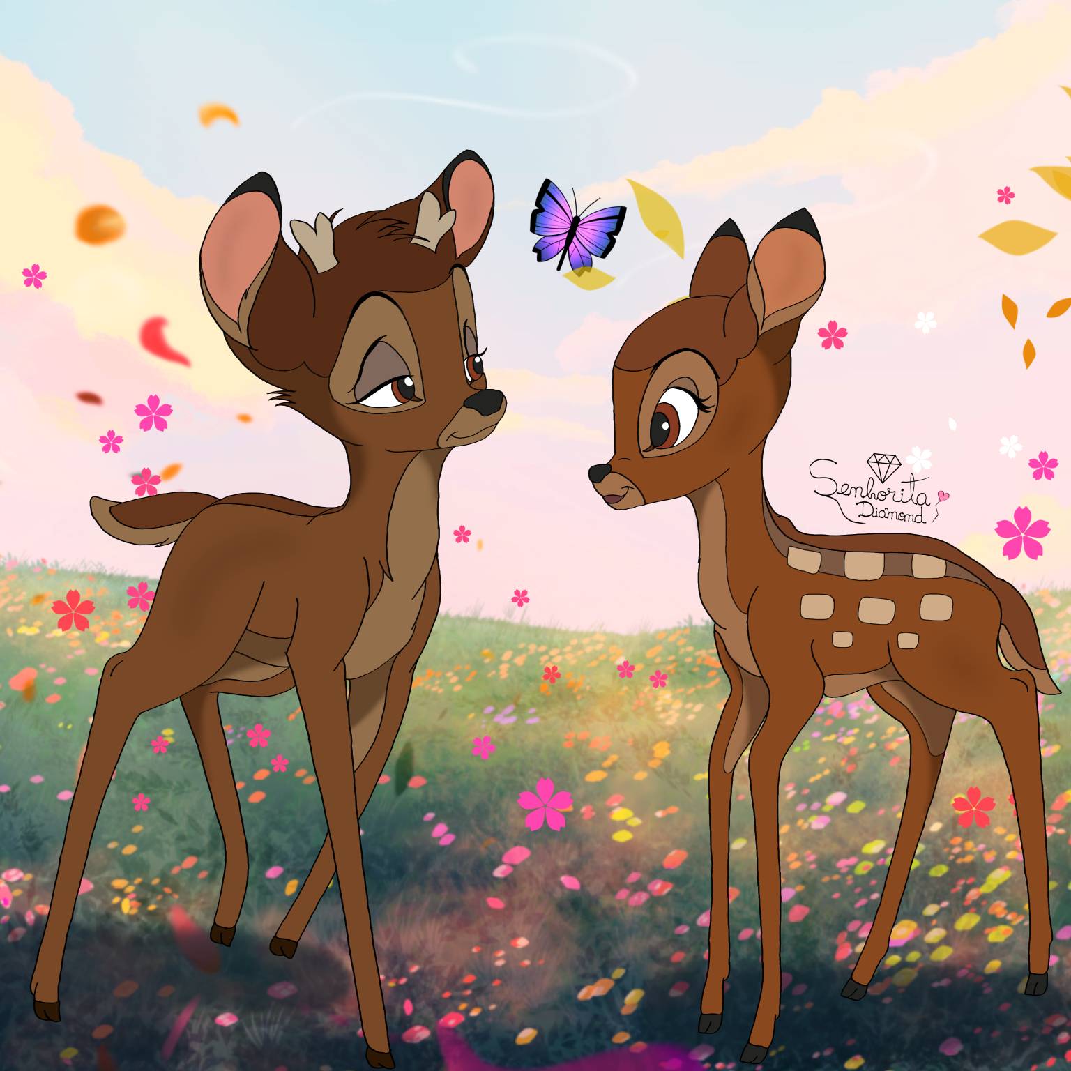 The Prince Of The Forest And Bambis Mother By Isabelleestrela On Deviantart