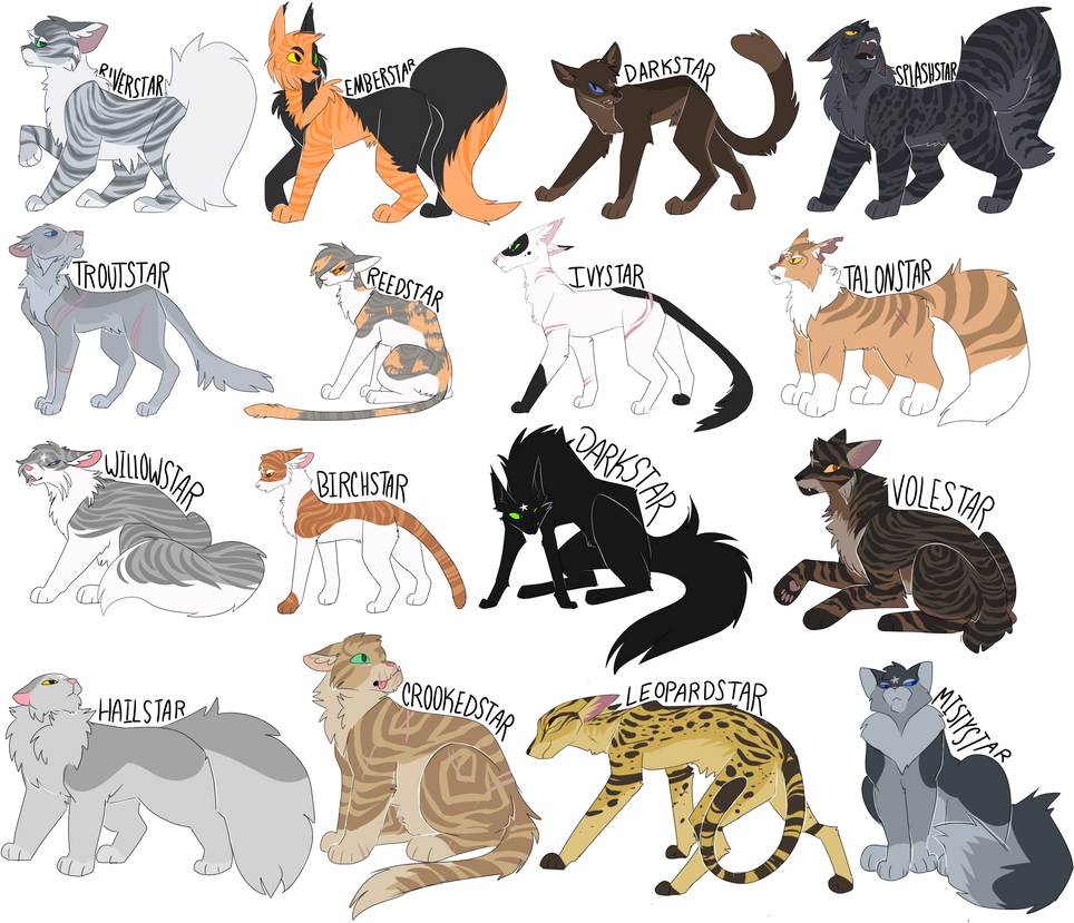 Every Riverclan Leader Ever! by Polyhexian on DeviantArt Every Riverclan Leader Ever! by Polyhexian on DeviantArt
