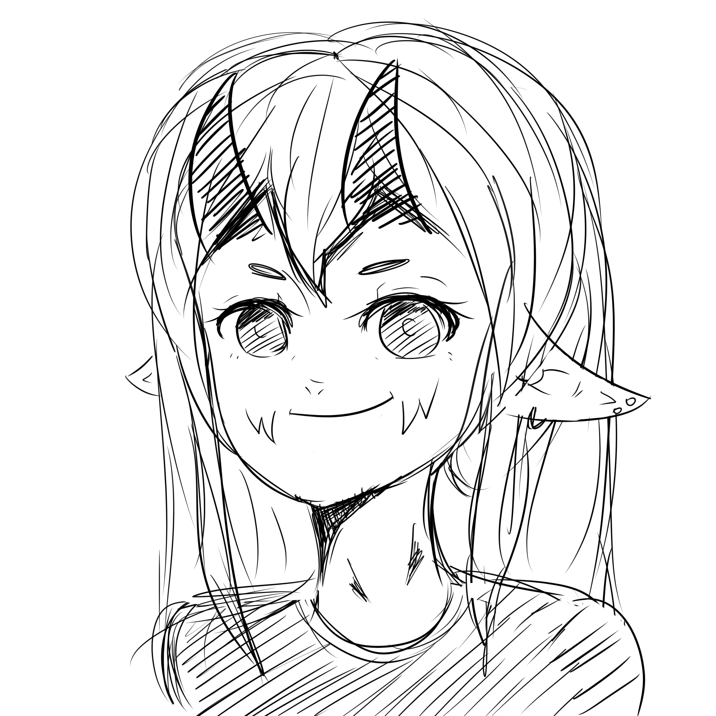 Anime Girl Sketch By Angryalice0 On Deviantart
