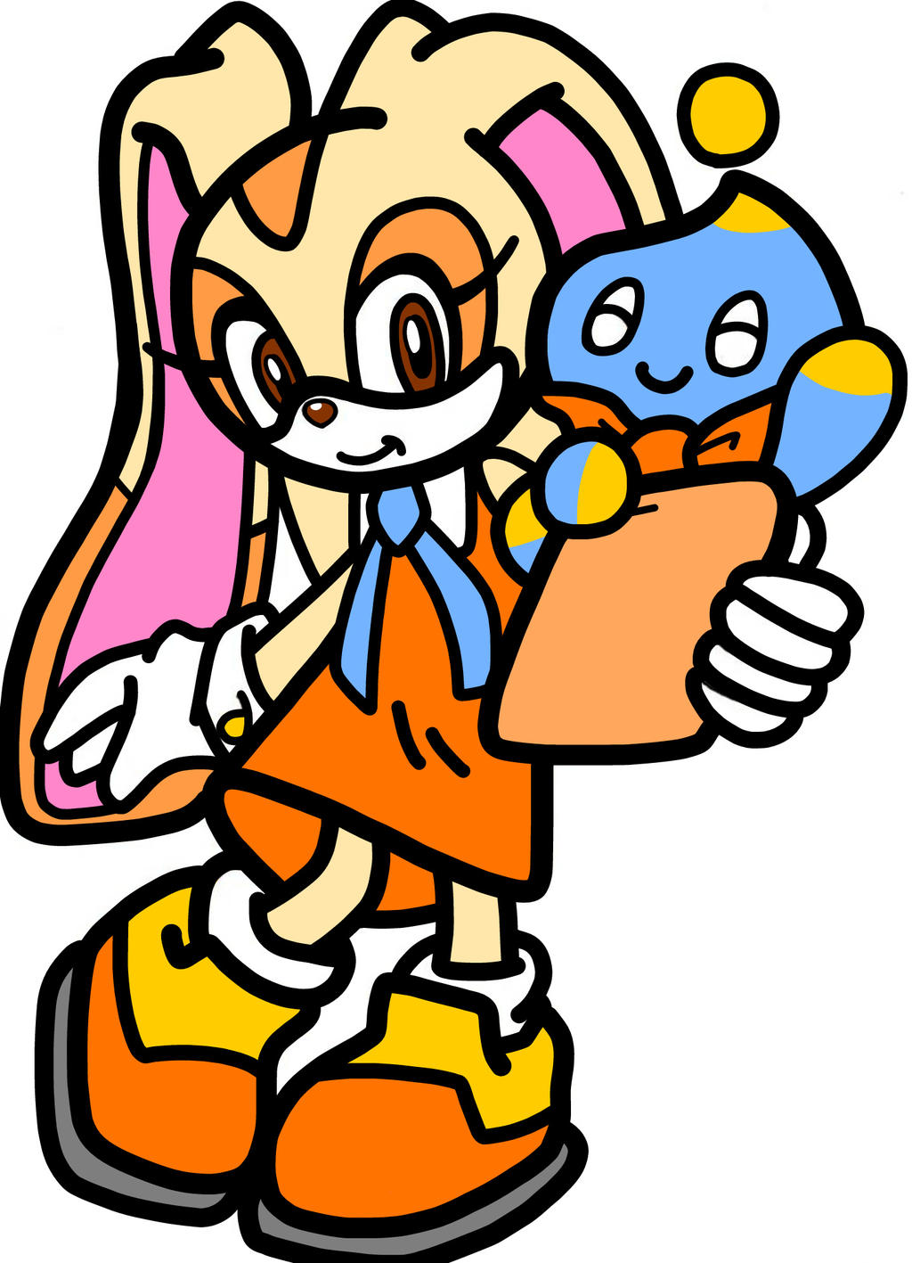 Cream The Rabbit And Cheese By Animeangelartist1990 On Deviantart