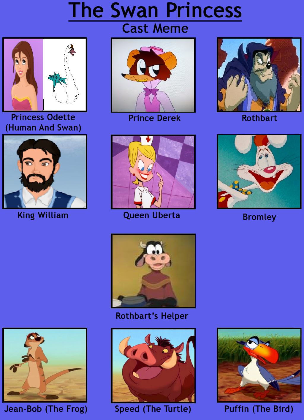 The Swan Princess Cast Meme By Brittanythedisneygal On Deviantart