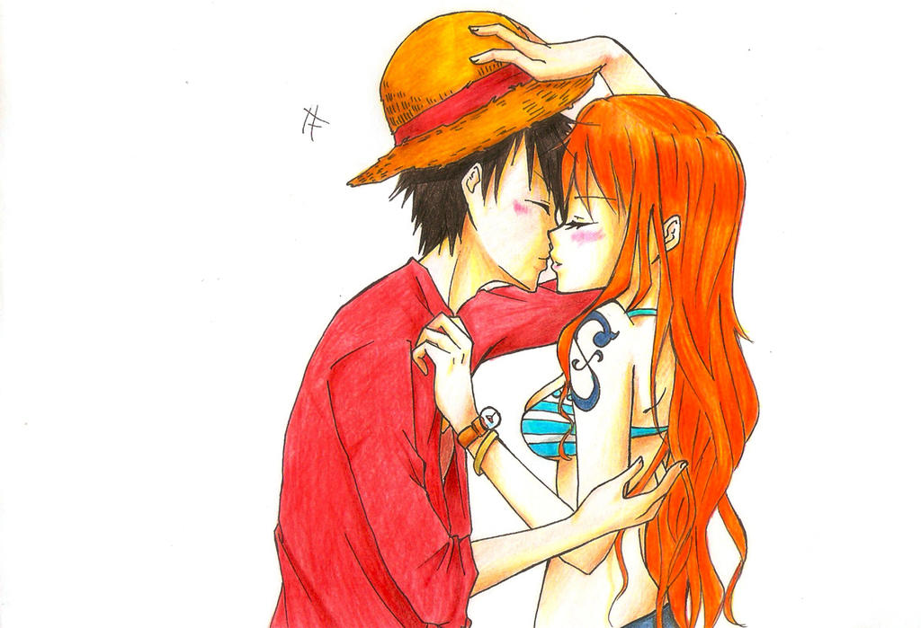 Luffy Nami Kiss By Faramitha On Deviantart