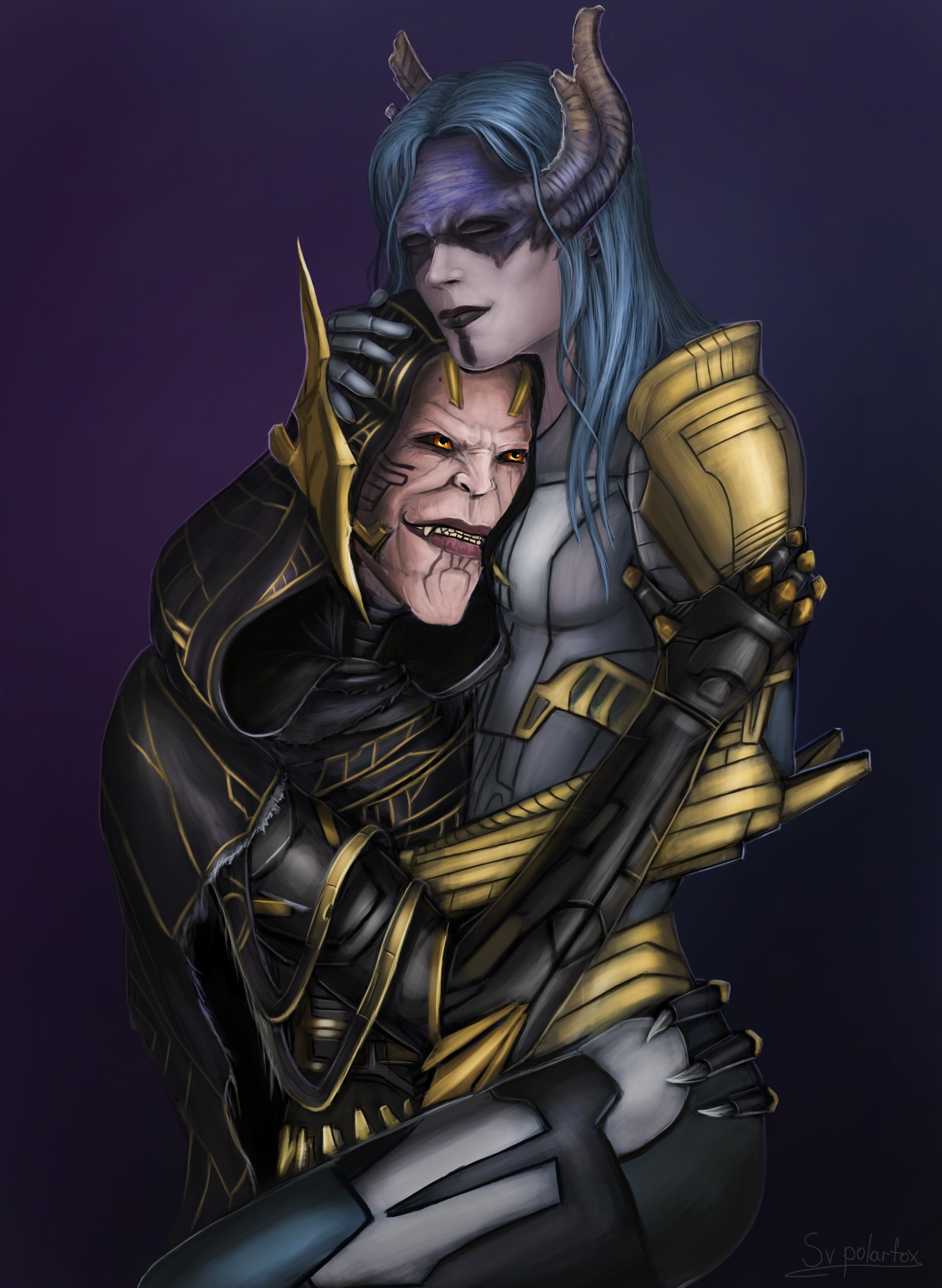 Corvus Glaive And Proxima Midnight By Svpolarfox On Deviantart