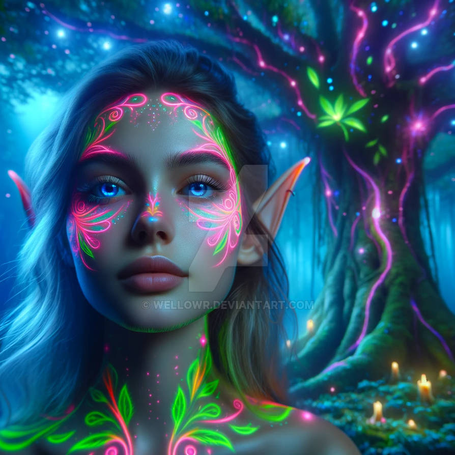 An Elf Under The Magical Tree By Wellowr On Deviantart