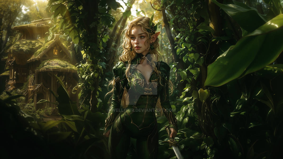 The Elf Guardian Of The Forest By Wellowr On Deviantart