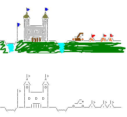 ASCII Castle by Torrential-E on DeviantArt