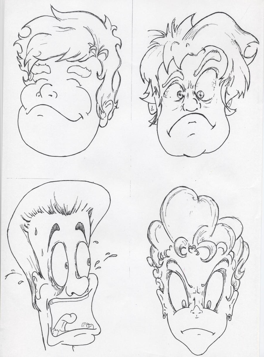 Black And White Faces By Jessen1000 On Deviantart