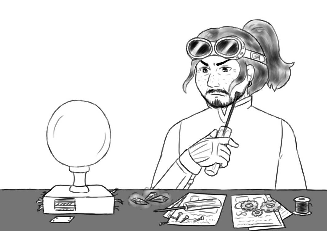 Inktober 2022 Day 8 - Inventor by Wyvunn on DeviantArt Inktober 2022 Day 8 - Inventor by Wyvunn on DeviantArt