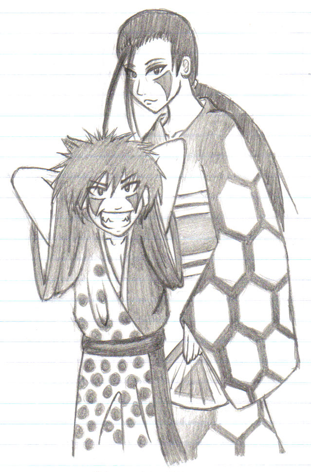 Fancy Pups -- Kiba and Hana by Uni-Mara on DeviantArt