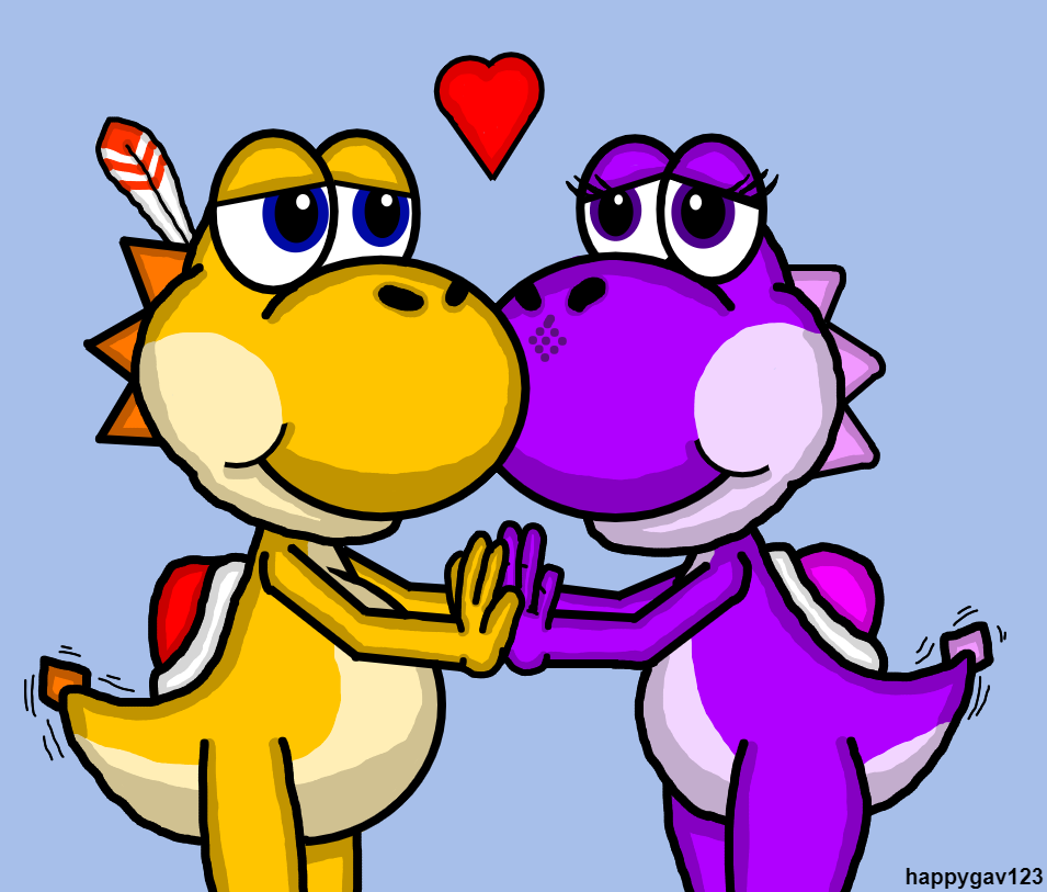 Yoshis In Love By Happygav123 On Deviantart