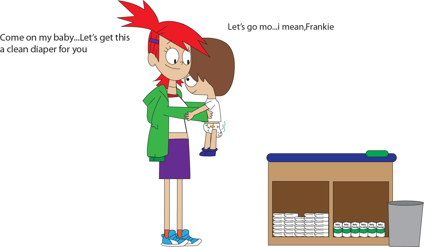 Frankie Changing Mac by diaperedmac on DeviantArt Frankie Changing Mac by diaperedmac on DeviantArt